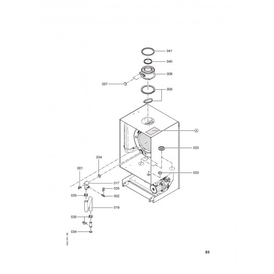 Pièce détachée Viessmann Grundg. Vitodens WB1A Kom.-C 30kW n° 7246793